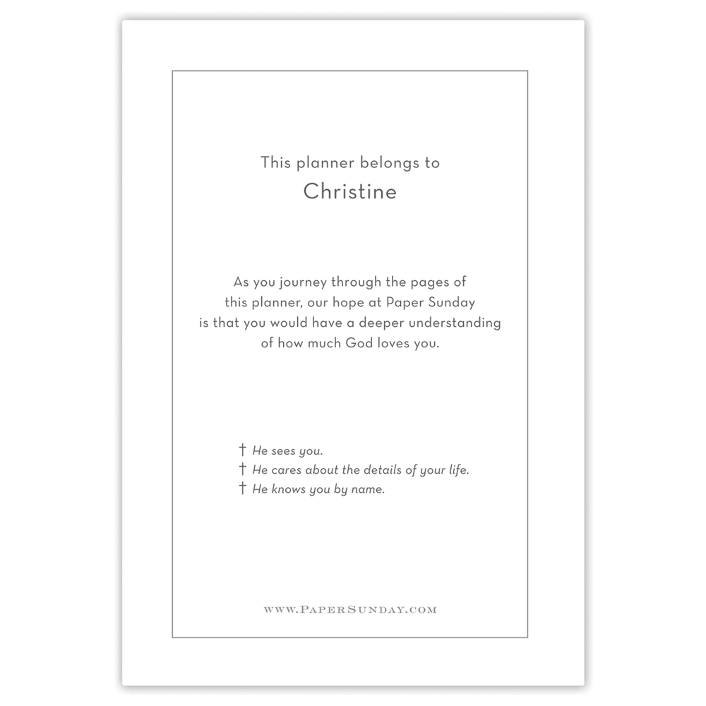 Personalized Christian Planner | Abigail by Jenn Thatcher