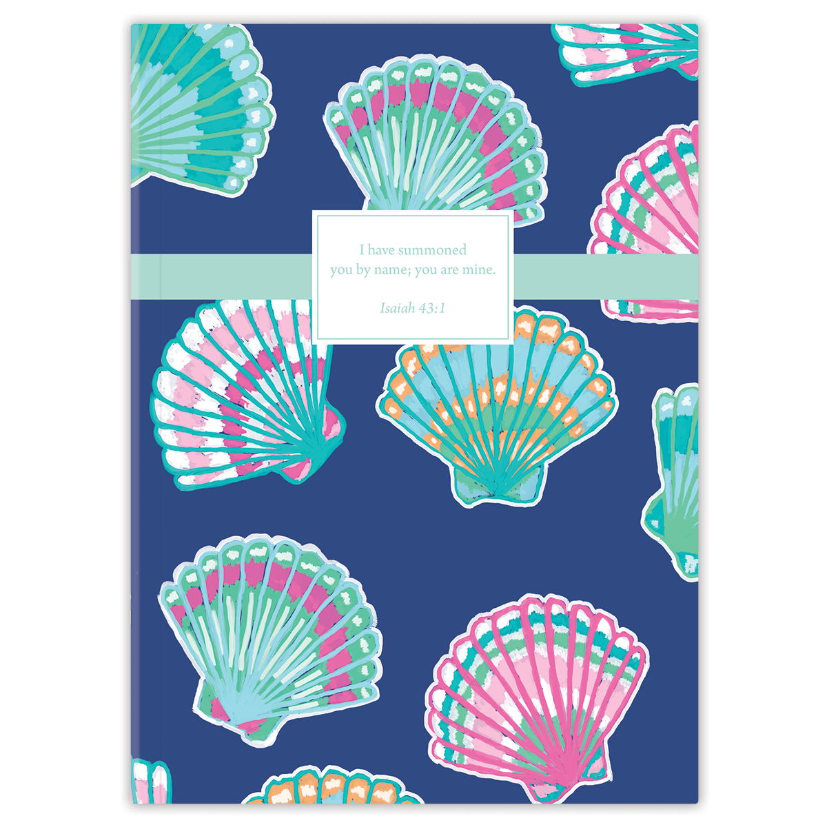Personalized Scripture Journal | Navy Sea Shells | Paper Sunday